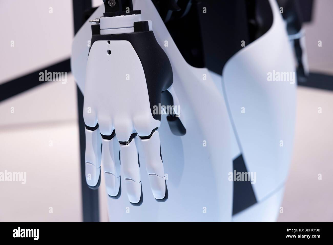 Tokyo, Japan. 25th Apr, 2025. Tesla Optimus humanoid robot on display ...
