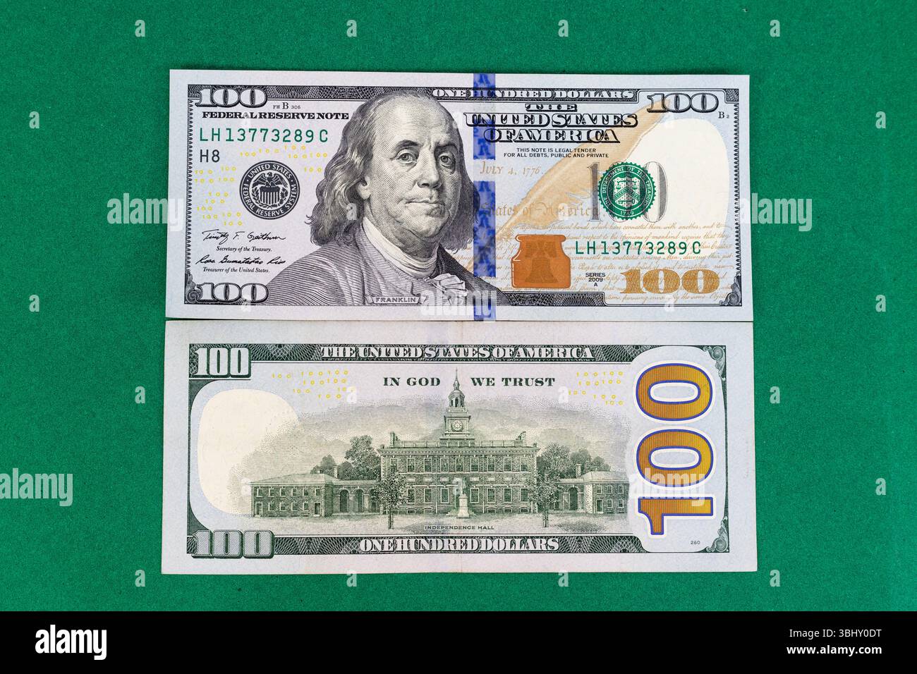 100 dollar bill front hi-res stock photography and images - Alamy