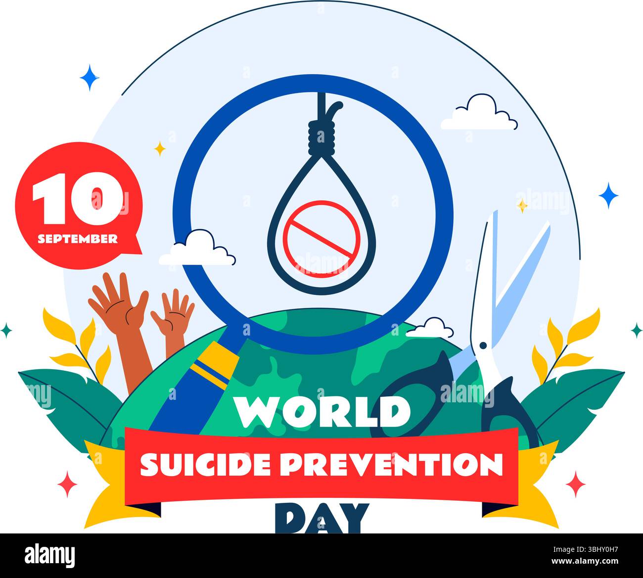 World Suicide Prevention Day Vector Illustration on September 10 ...