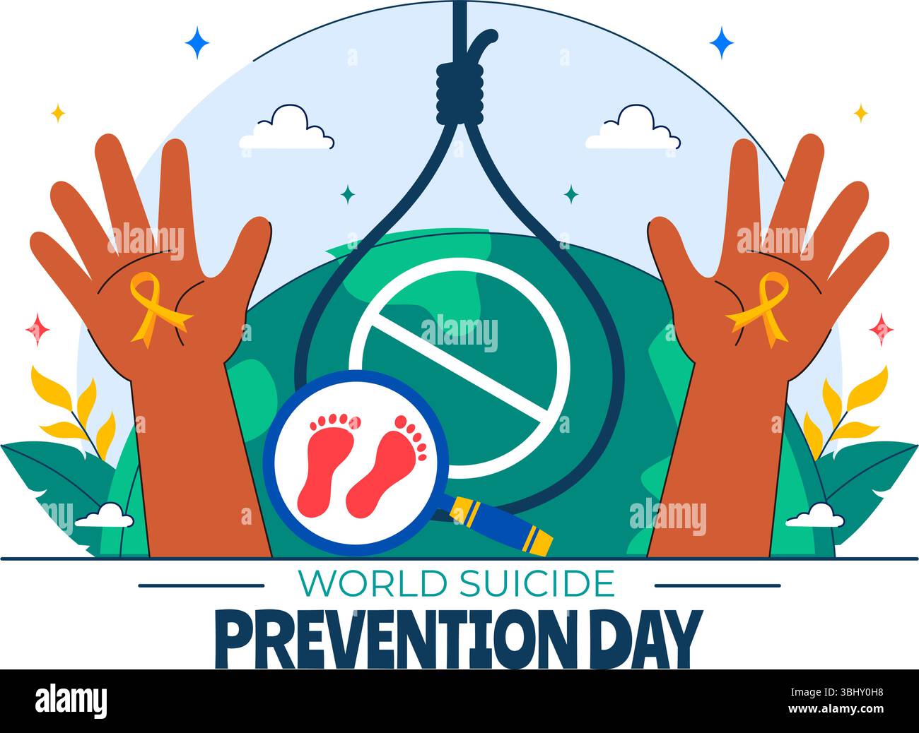 World Suicide Prevention Day Vector Illustration on September 10 ...