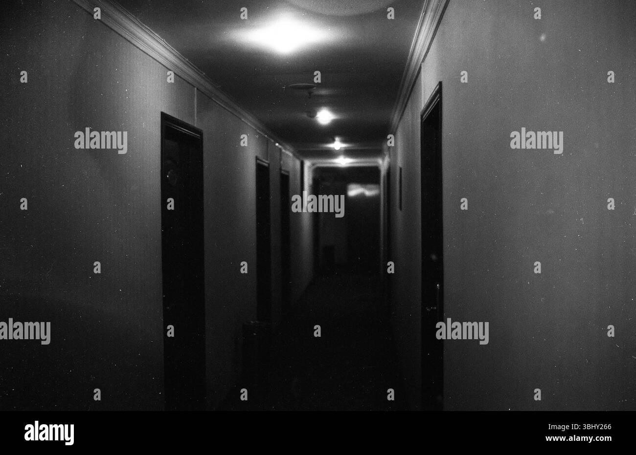 Dimly Lit Hotel Corridor in a Late 2000s Chinese City Stock Photo - Alamy