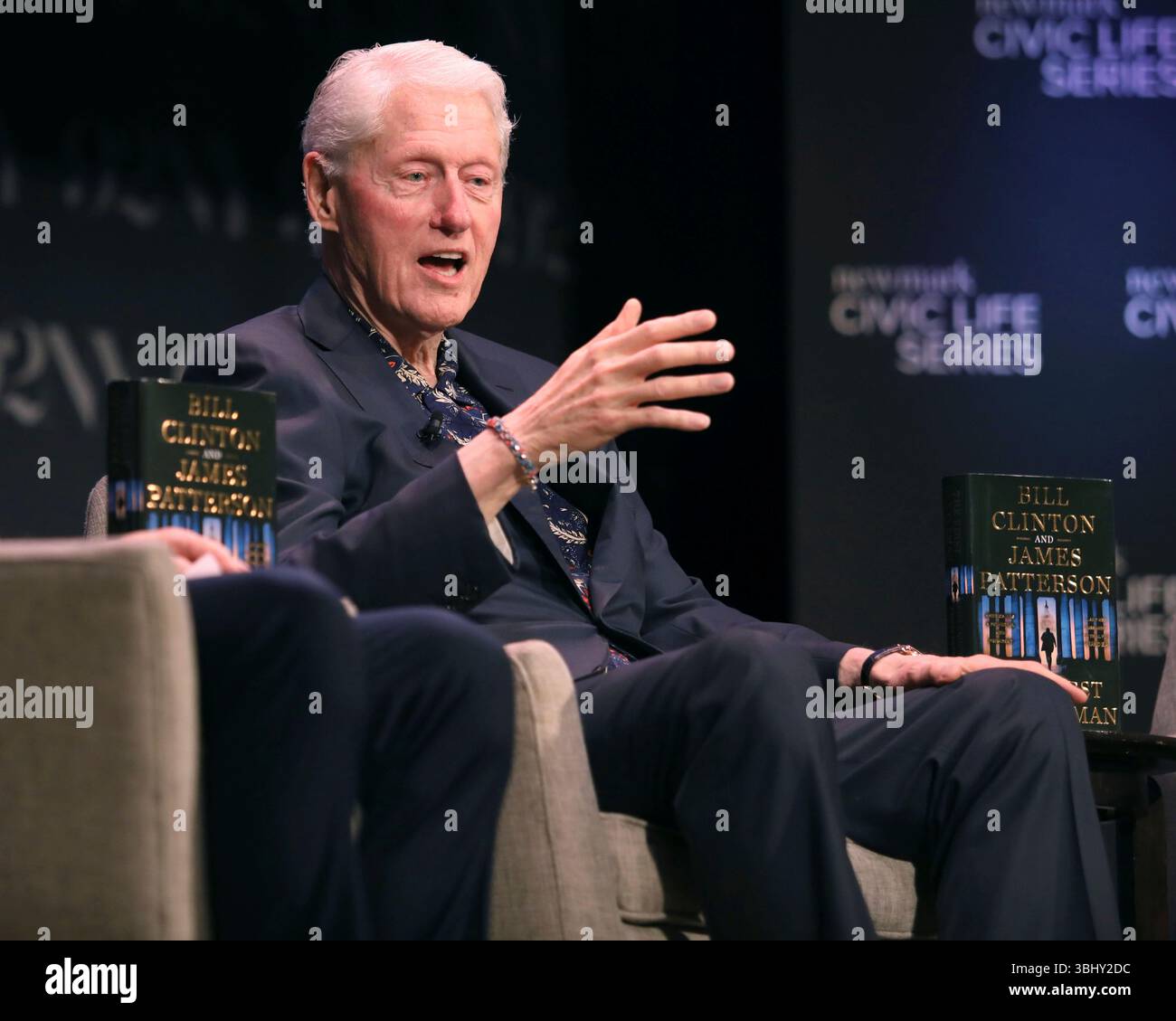 Former President Bill Clinton on stage discussing his book "The First ...