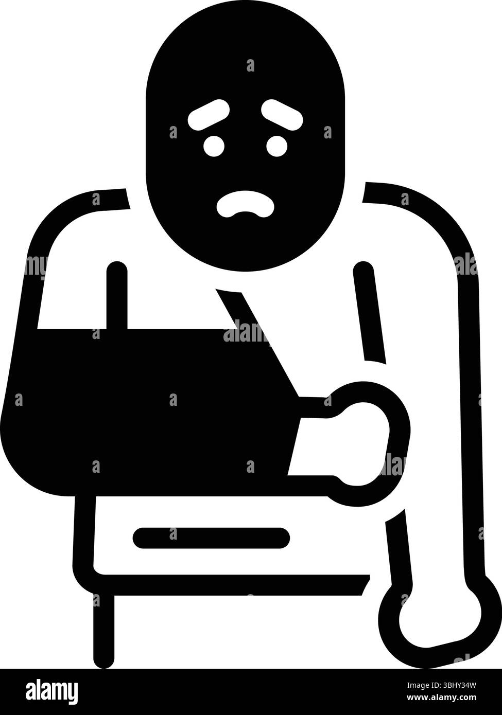 Icon bone fracture broken Stock Vector Images - Alamy