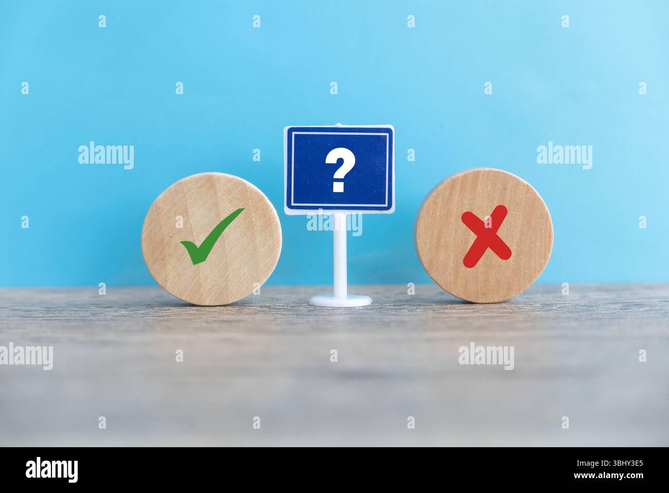 Concept of evaluation. True or false symbol. Accepted or rejected. Yes ...