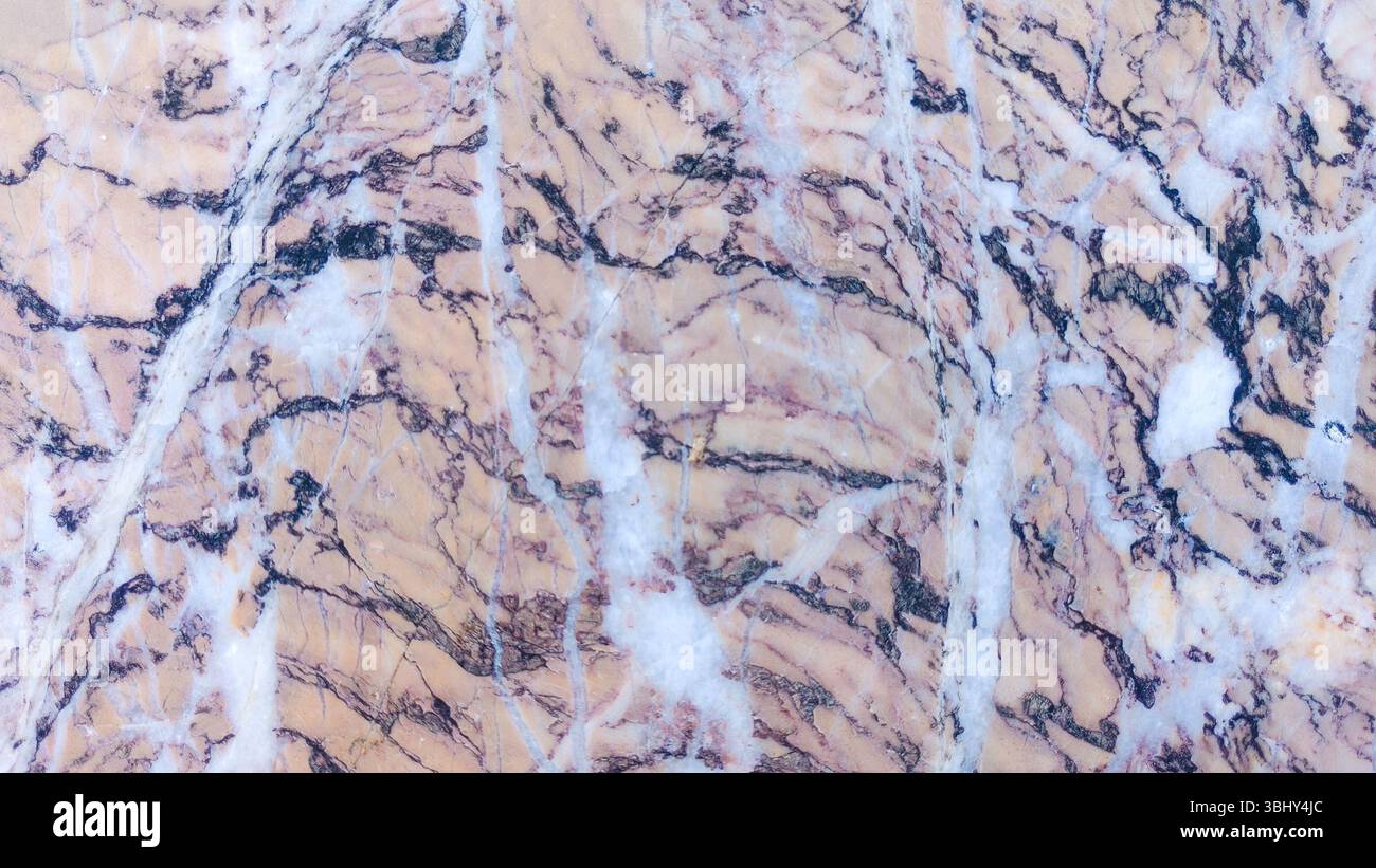 Detailed Marble Texture with brown, White, and Black Veins Stock Photo ...