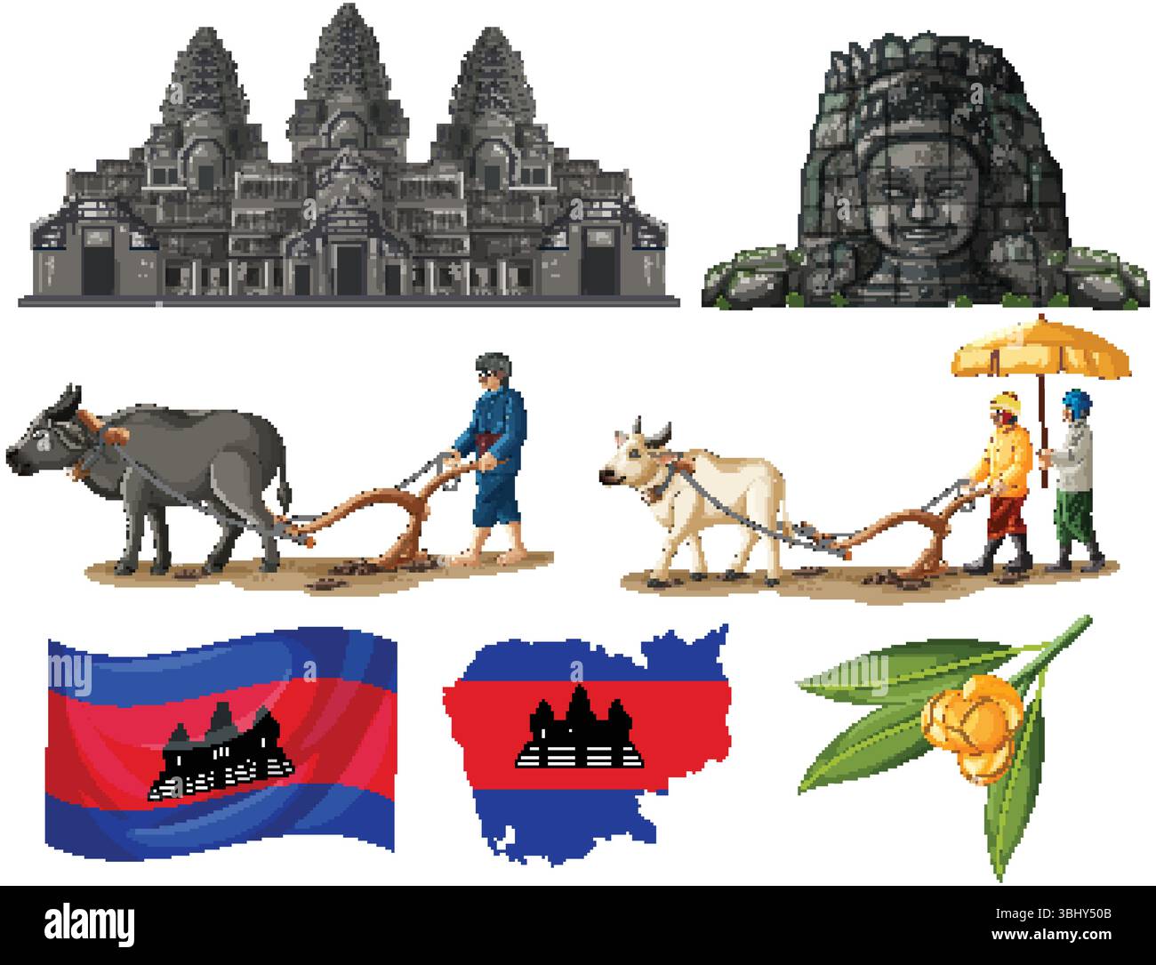 Cambodian farmer Cut Out Stock Images & Pictures - Alamy