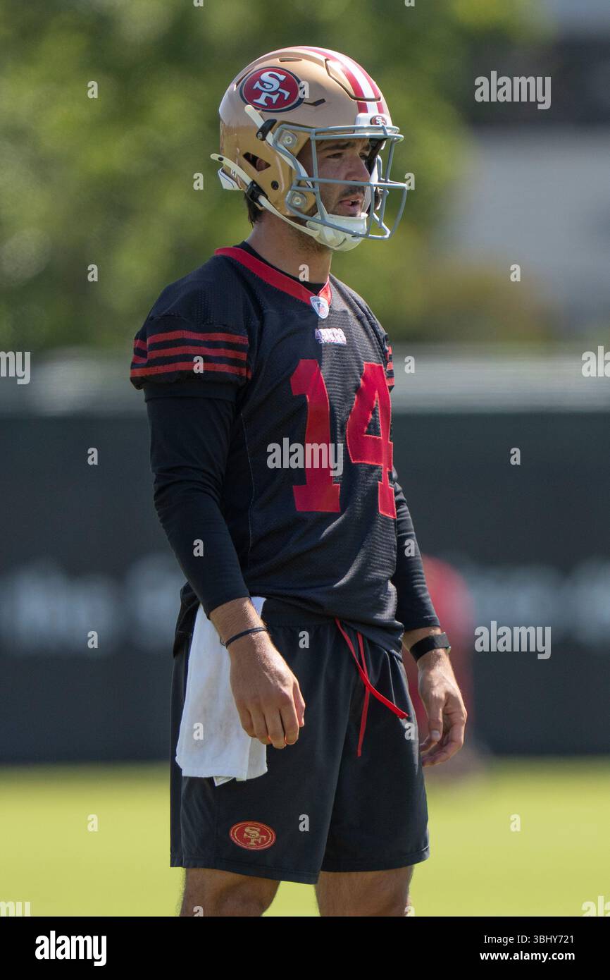 June 11, 2025; Santa Clara, CA, USA; San Francisco 49ers quarterback ...
