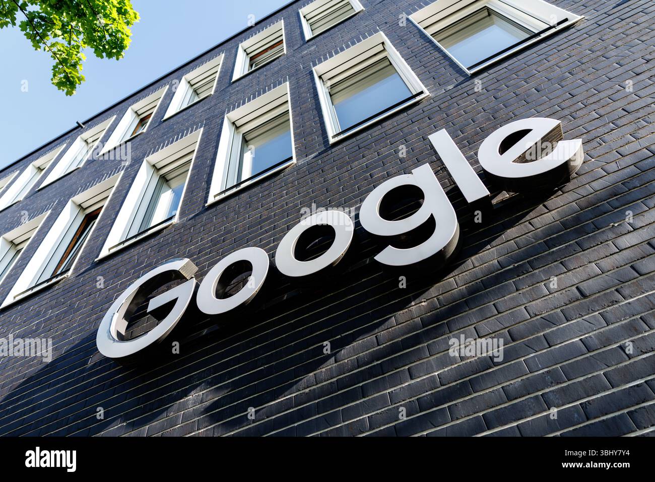 Munich, Germany. 11th June, 2025. The Google logo and lettering can be ...