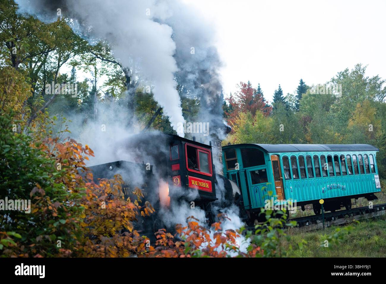 Cog train up Mt. Washington, Bretton Woods, NH, USA Stock Photo - Alamy