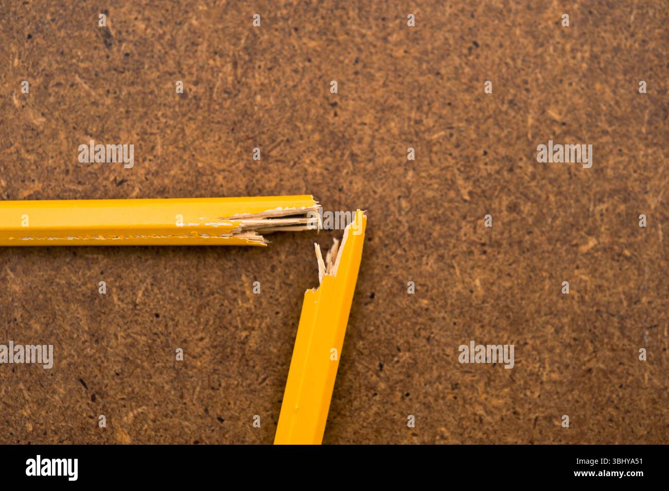 broken drawing pencil, stress and nervous breakdown concept Stock Photo ...
