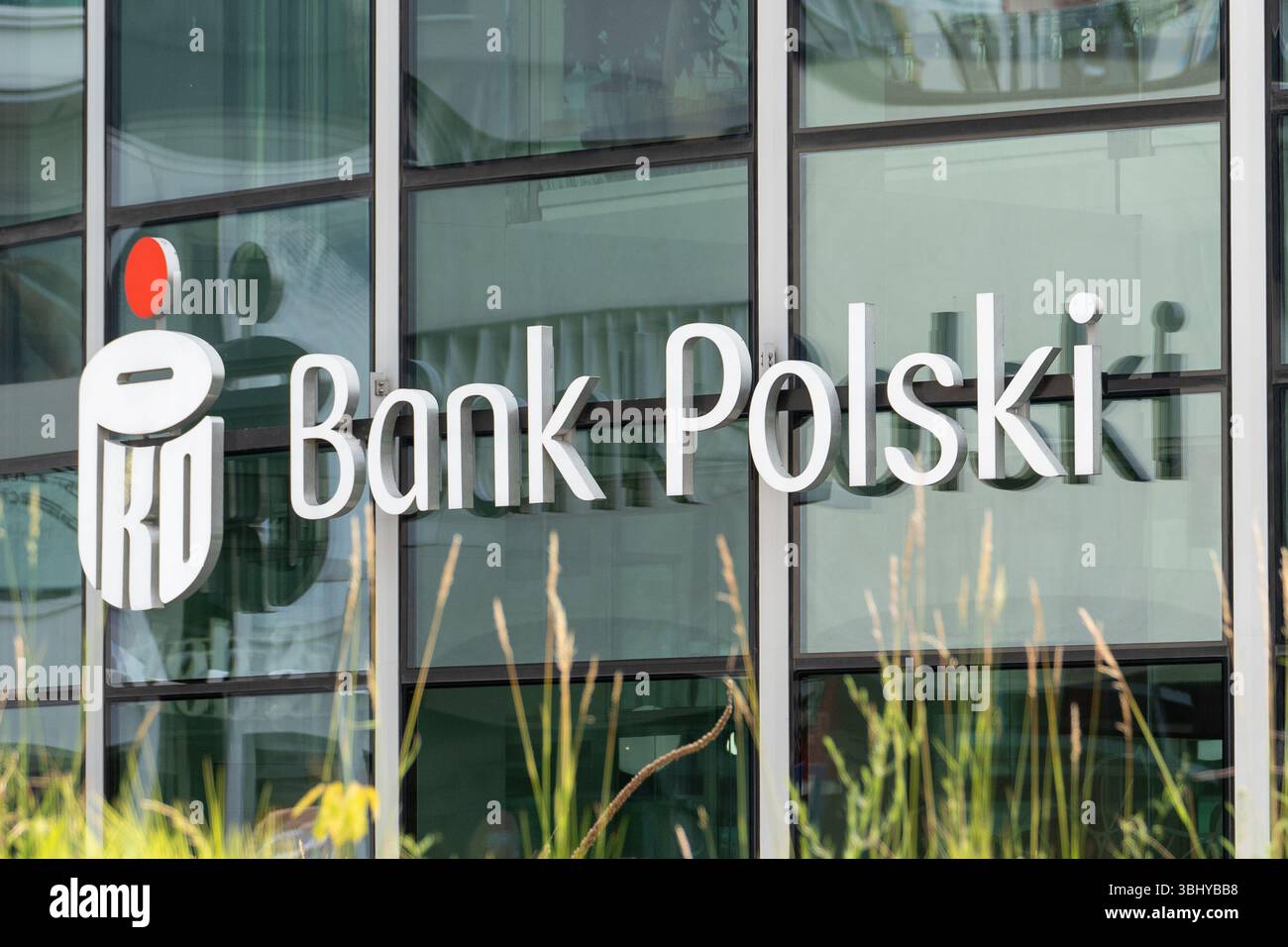 PKO Bank Polski logo seen on a building Stock Photo - Alamy