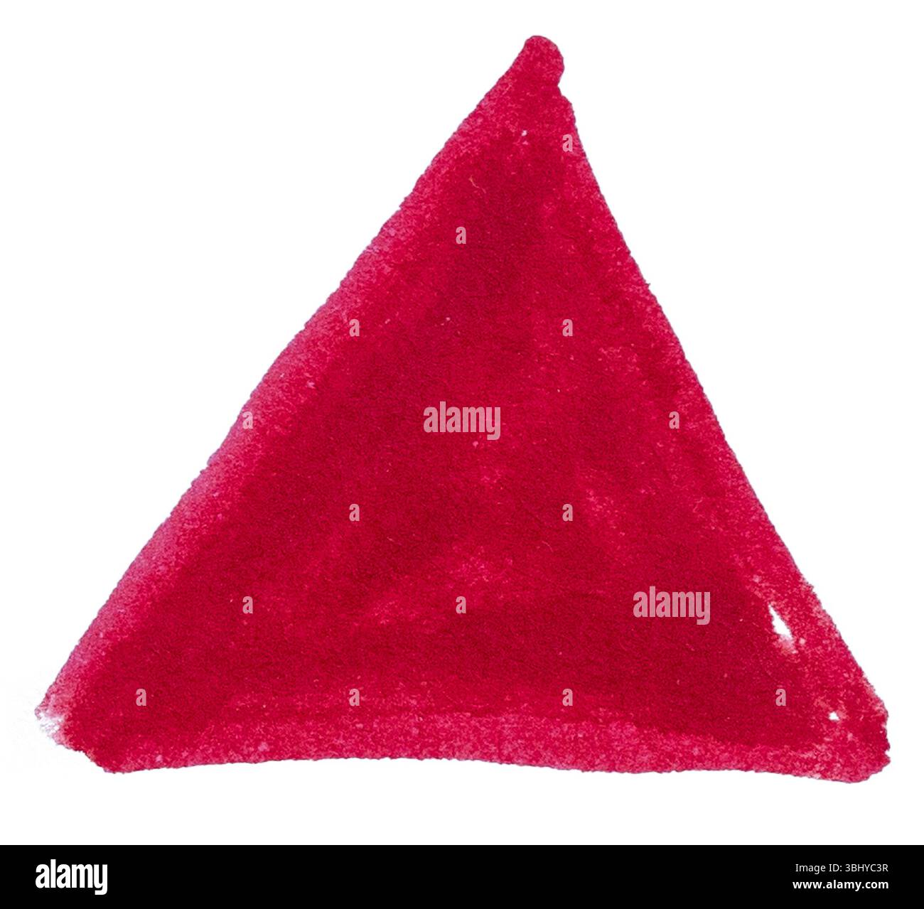 Grunge Red Marker Pen Hand-Drawn Triangle Isolated on White Background ...