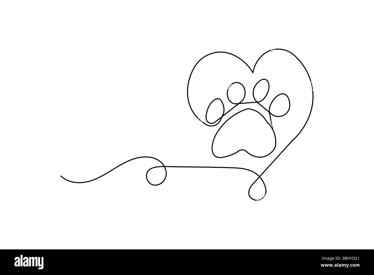 Dog pow footprint icon line art vector illustration Stock Vector Image ...