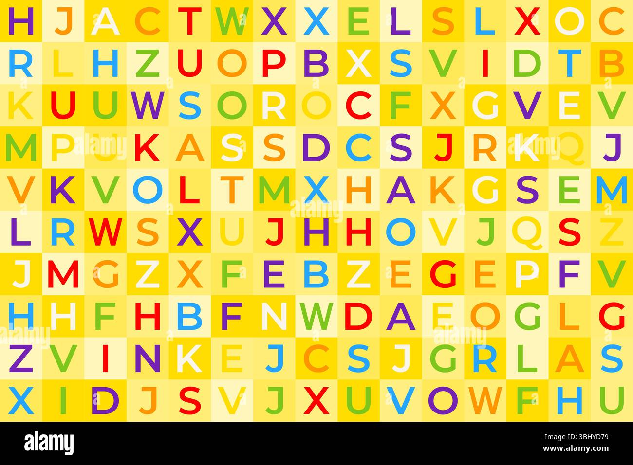 All letters of English Alphabet in colorful seamless vector Mosaic ...