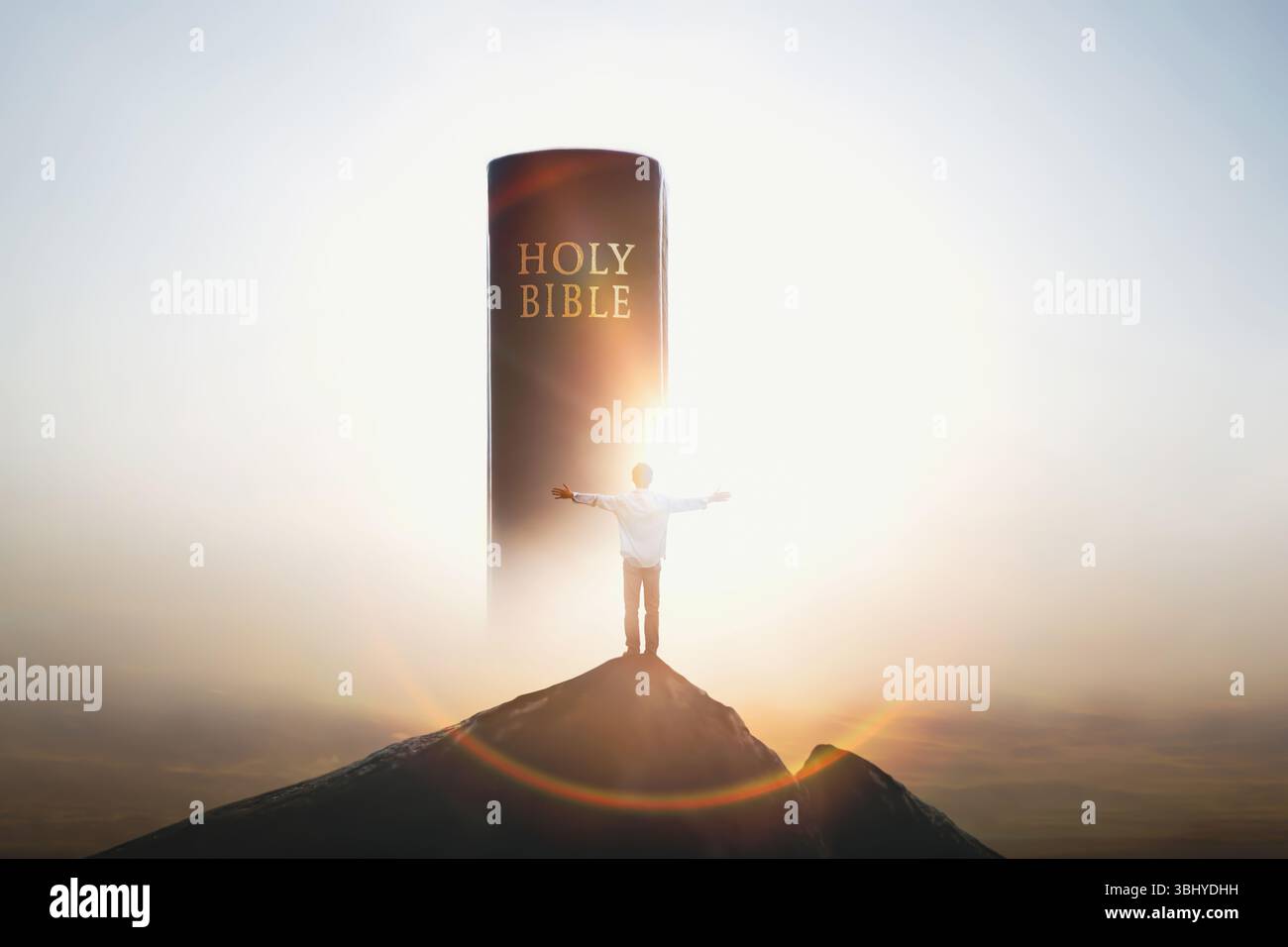 Standing looking at cross jesus hi-res stock photography and images - Alamy