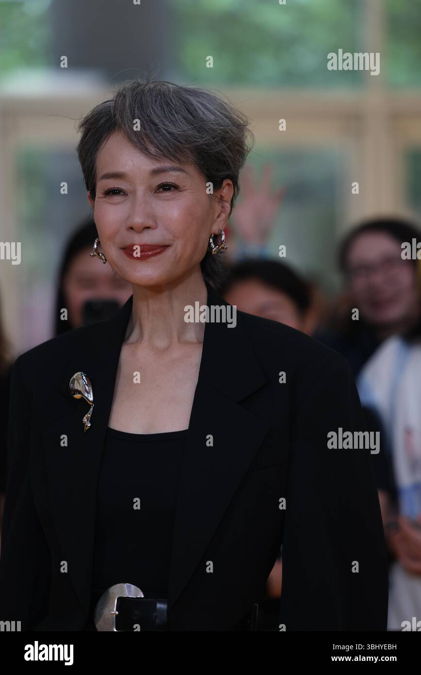 Hong Kong actress Cecilia Yip attends an activity in Shanghai, China ...