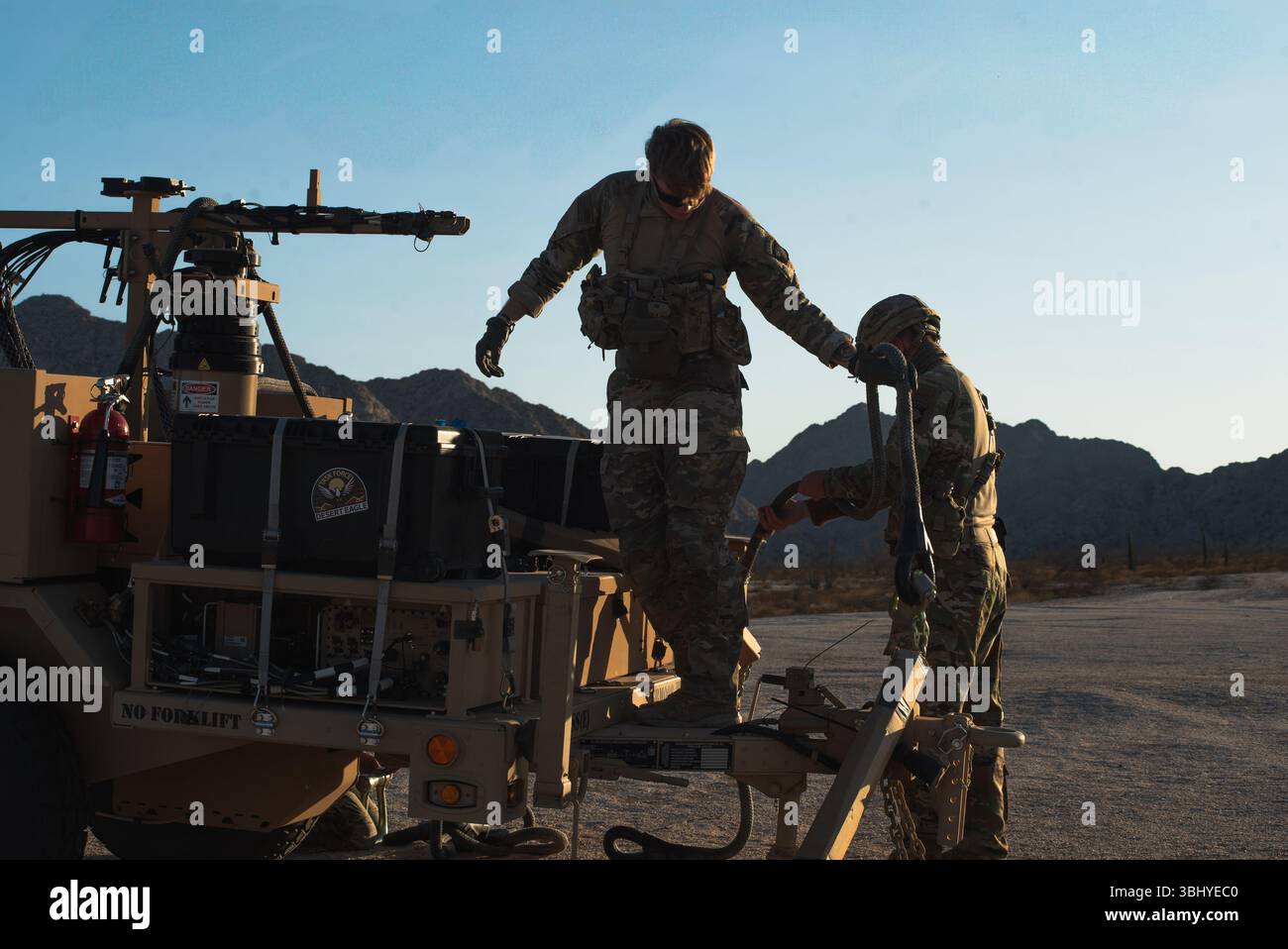 U.S. Army Sgt. Andrew Haddox and Connor French, assigned to Charlie ...