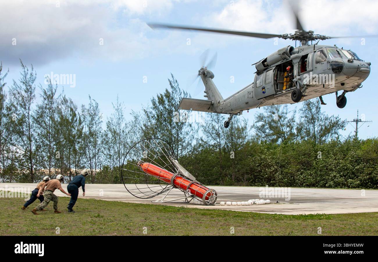 NAVAL BASE GUAM (May 29, 2025) – An MH-60S Sea Hawk, attached to the ...