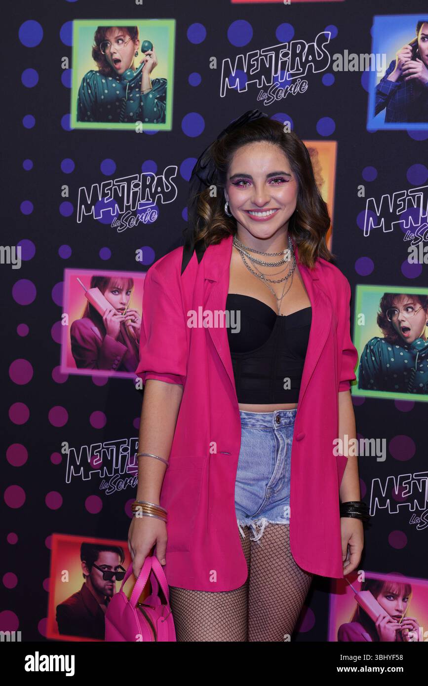 Maria Fernanda Zepeda poses for photos during the pink carpet for the ...