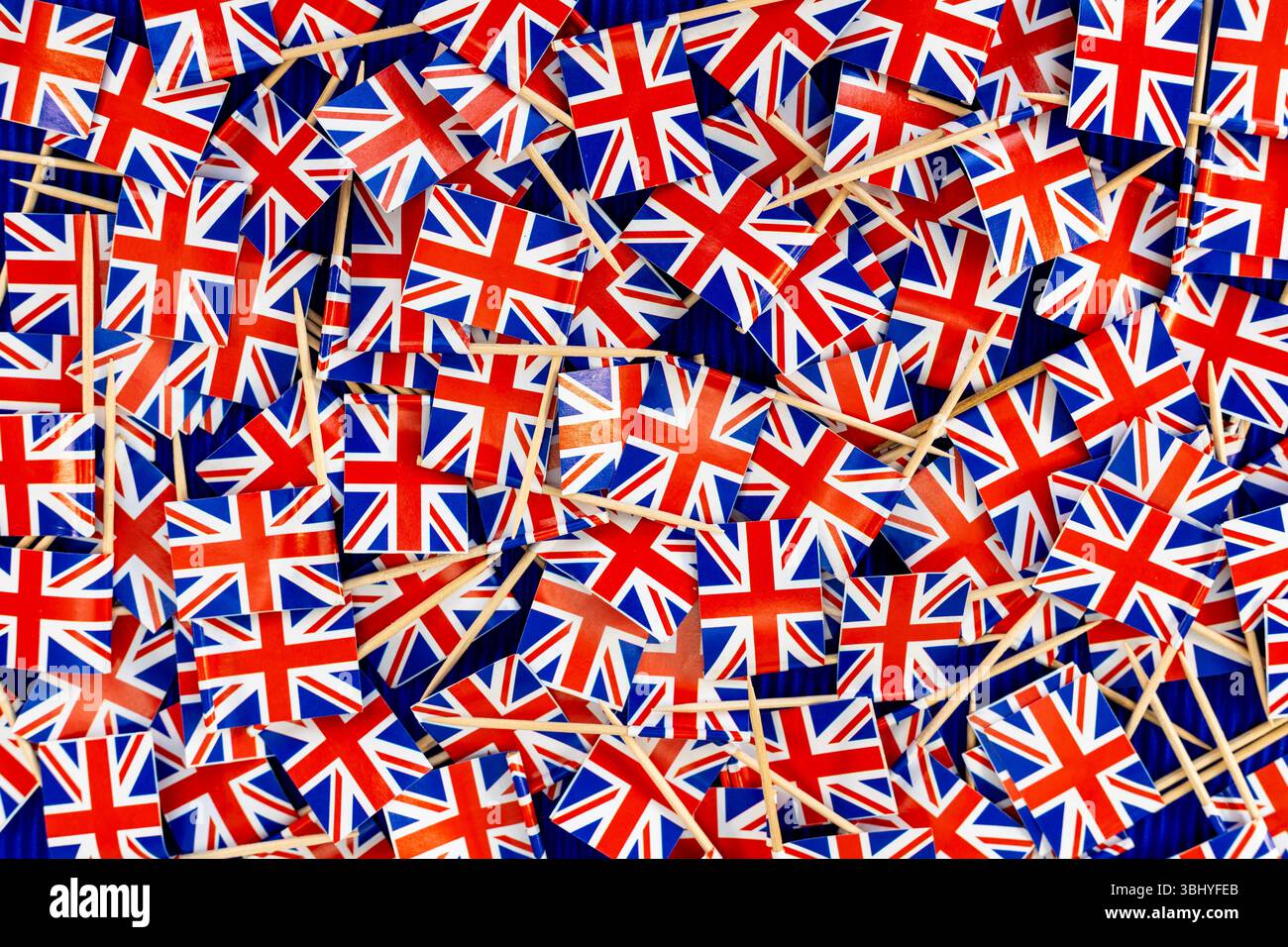 Miniature flags background of United Kingdom Stock Photo - Alamy