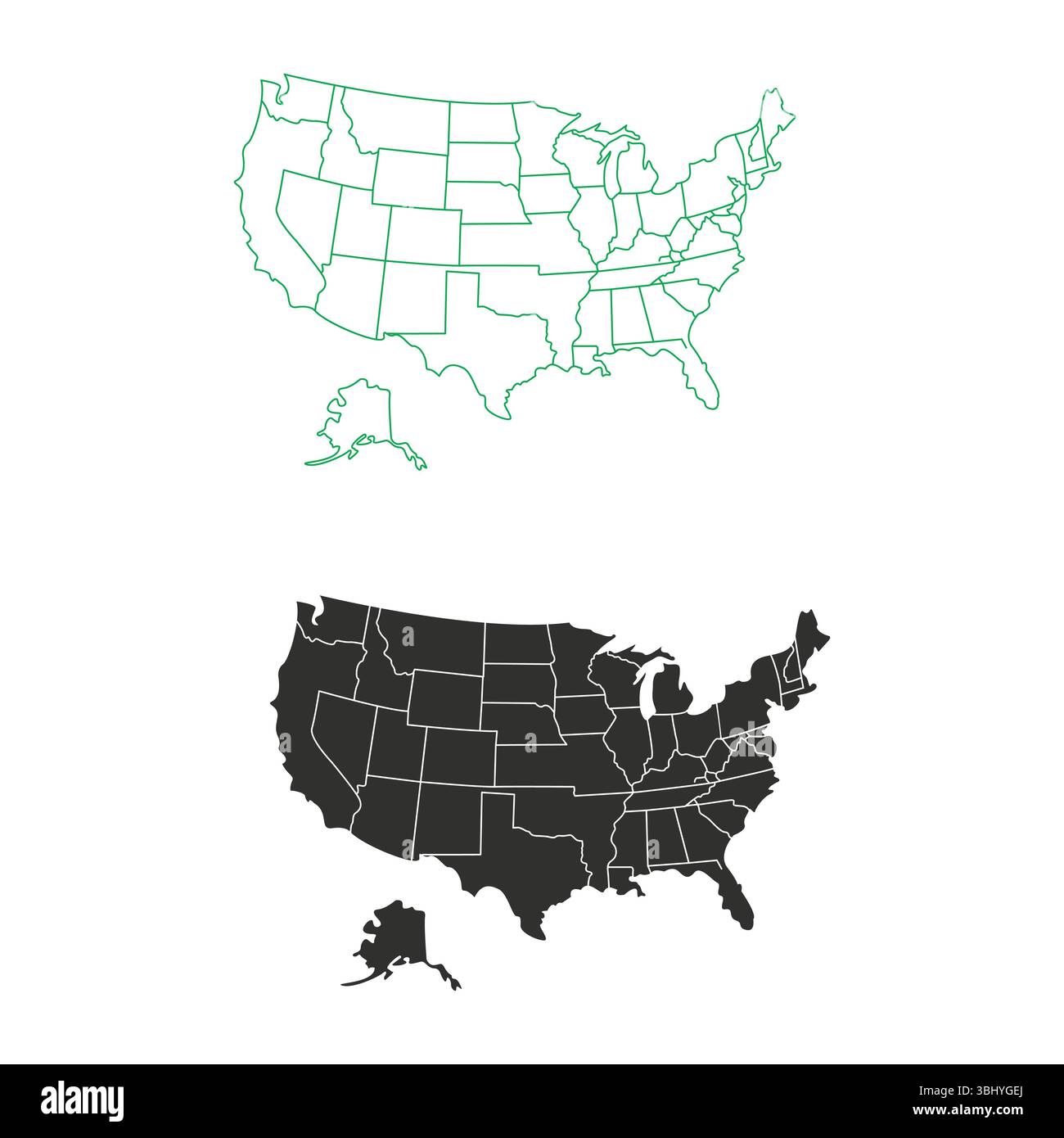 USA Map with American Flag – United States Vector Silhouette Design ...