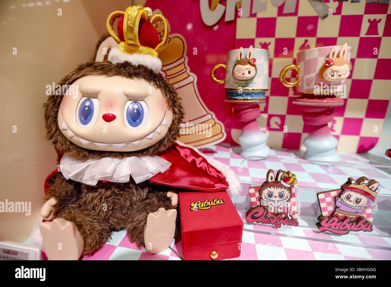 Labubu figures are displayed at a Pop Mart store in Shanghai, China, 9 ...
