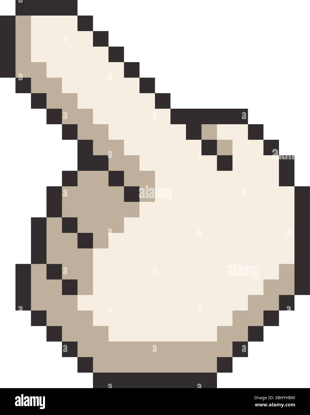 Pixel art hand cursor. Retro style pointer vector illustration Stock ...