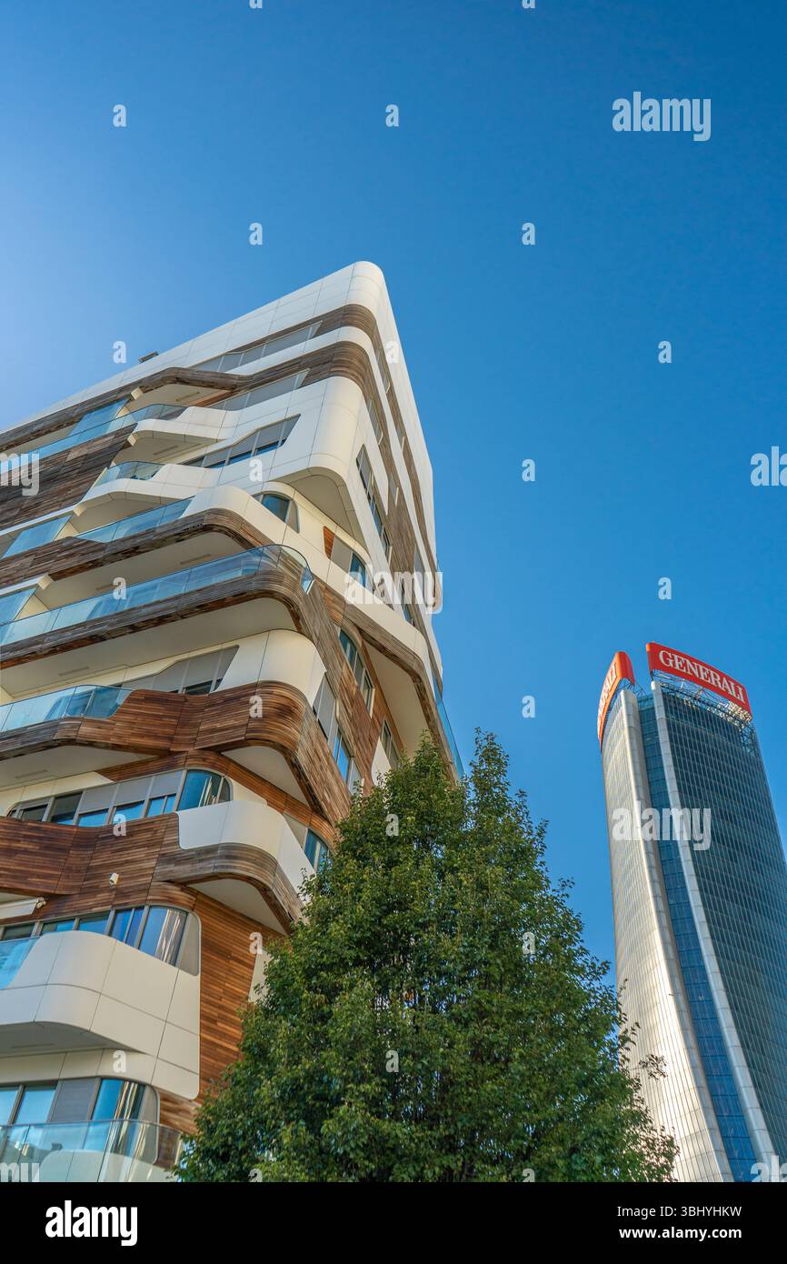 Details Residence Hadid in the CityLife complex in Milan Stock Photo ...