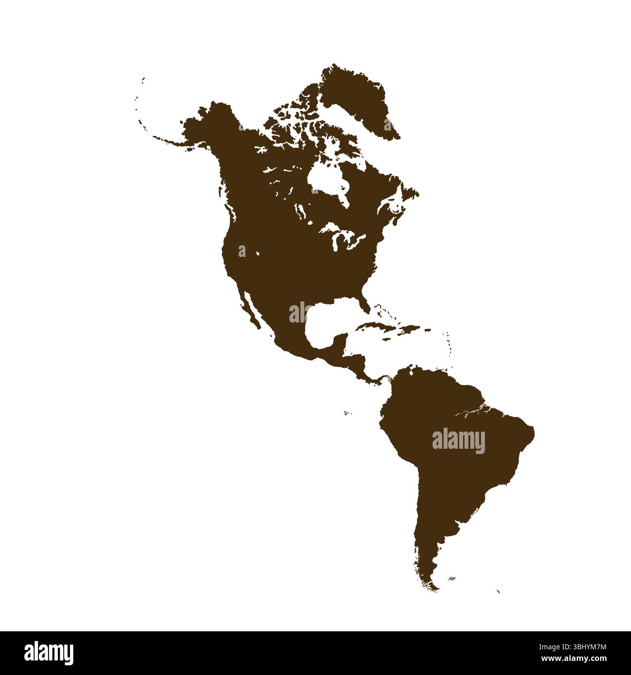 Map of North and South America, sign silhouette. World Map Globe ...