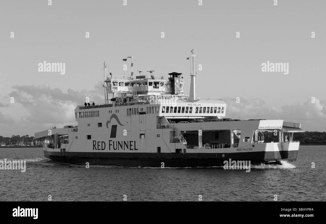 Red Funnel Isle of Wight car ferry - Red Falcom - crossing The Solent ...
