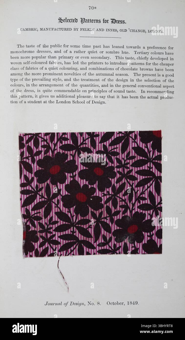 Victorian decorative art patterns, floral pattern, cambric, dress ...