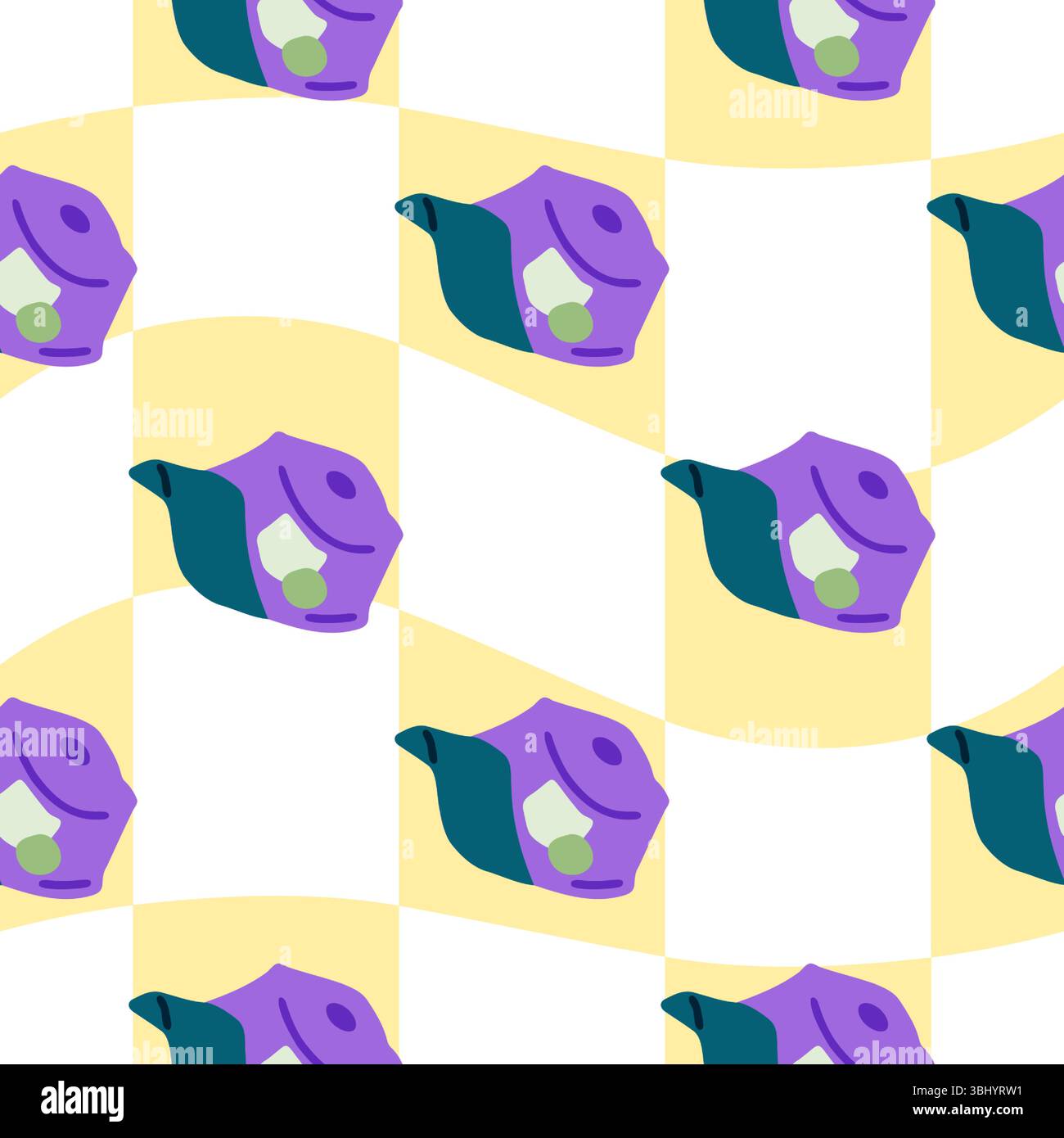 Teal seamless cartoon style Stock Vector Images - Alamy