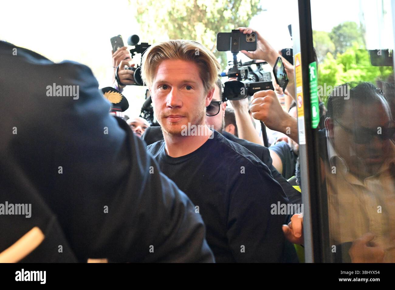 Roma, Italy. 12th June, 2025. New Napoli player Kevin De Bruyne arrives ...