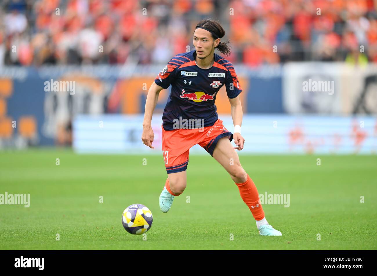 Saitama, Japan. 8th June, 2025. RB Omiya Ardija's Kenyu Sugimoto during the 2025 J2 League match ...
