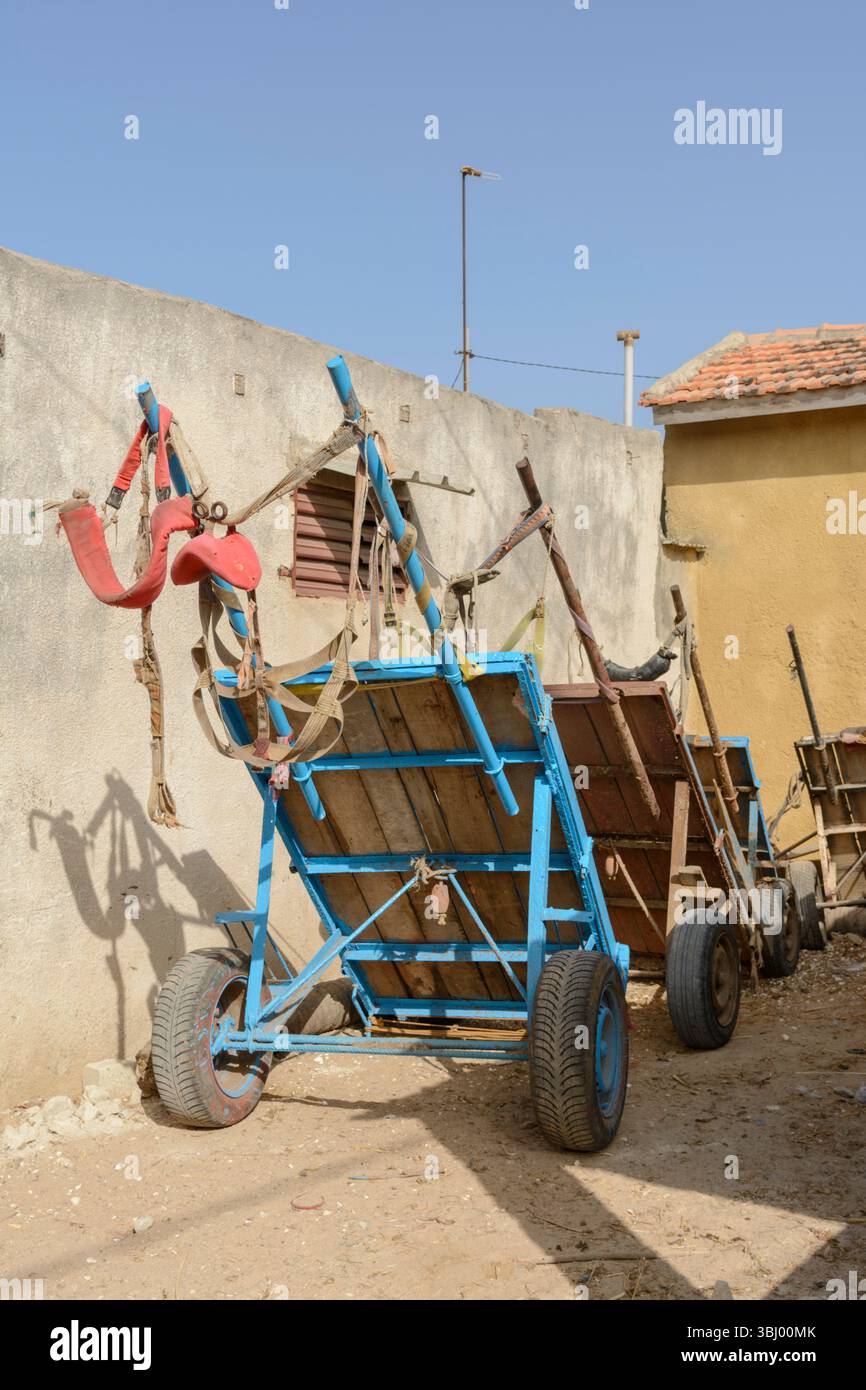 Street scene in Joal-Fadioth (Joal-Fadiot), an island made of seashells ...