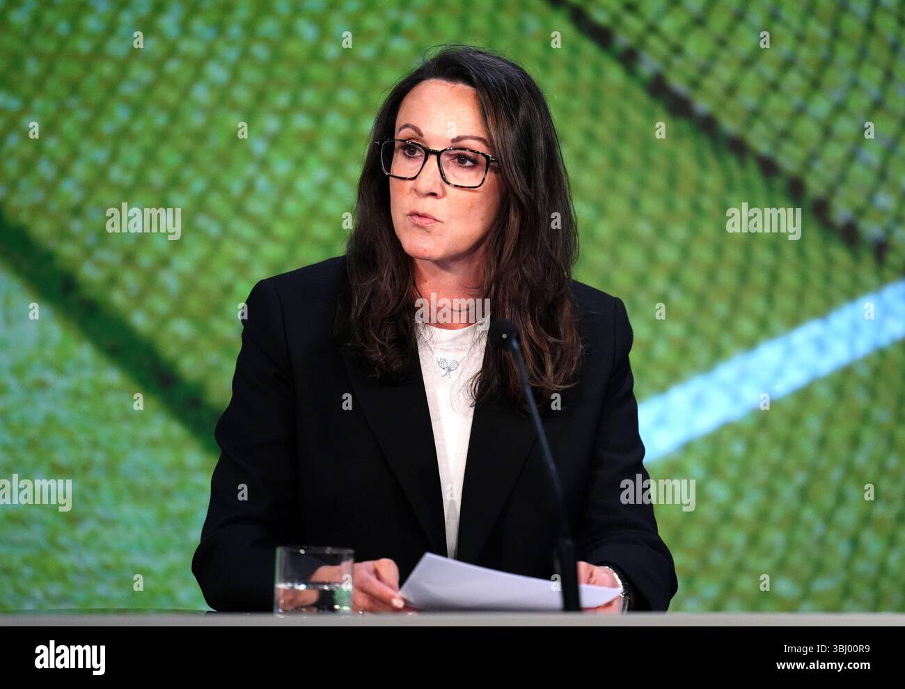 AELTC Chief Executive Sally Bolton during a press conference at the All ...