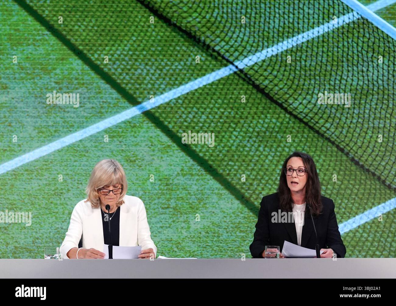 AELTC Chair Deborah Jevans (left) and AELTC Chief Executive Sally ...