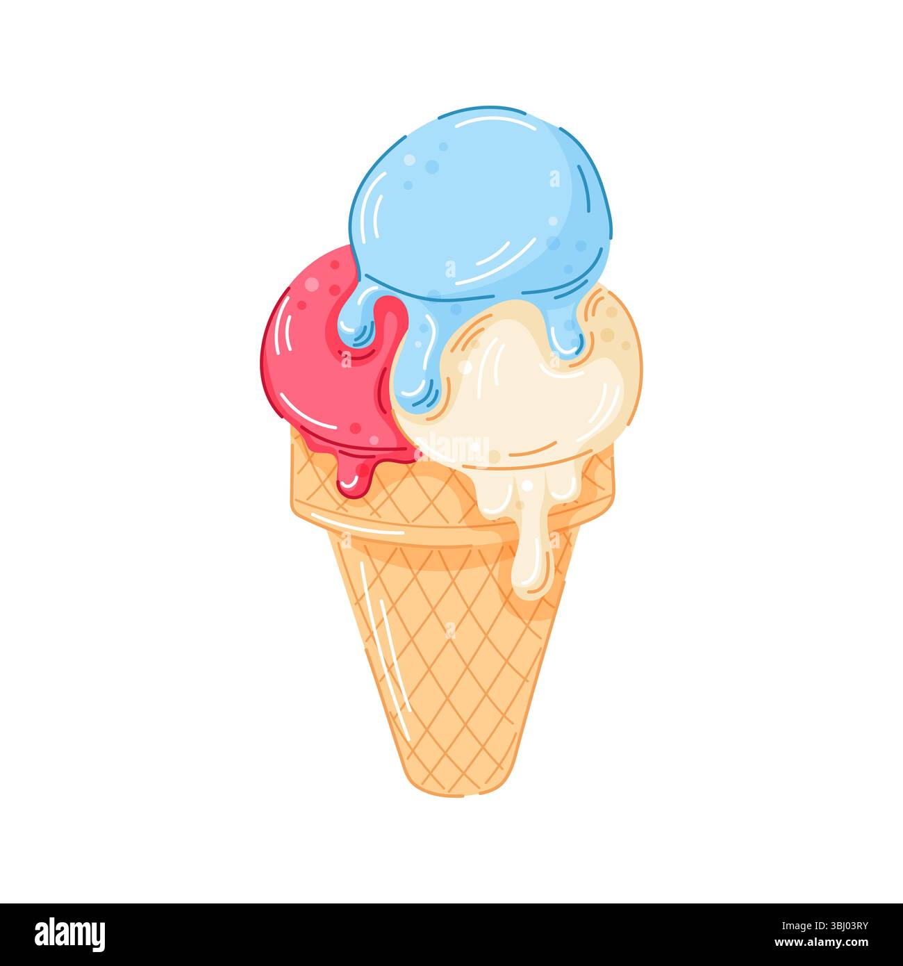 Ice cream mint blueberry Stock Vector Images - Alamy