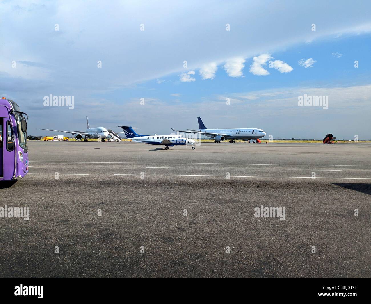 Airplanes at Quatro de Fevereiro international airport. Luanda, Angola ...