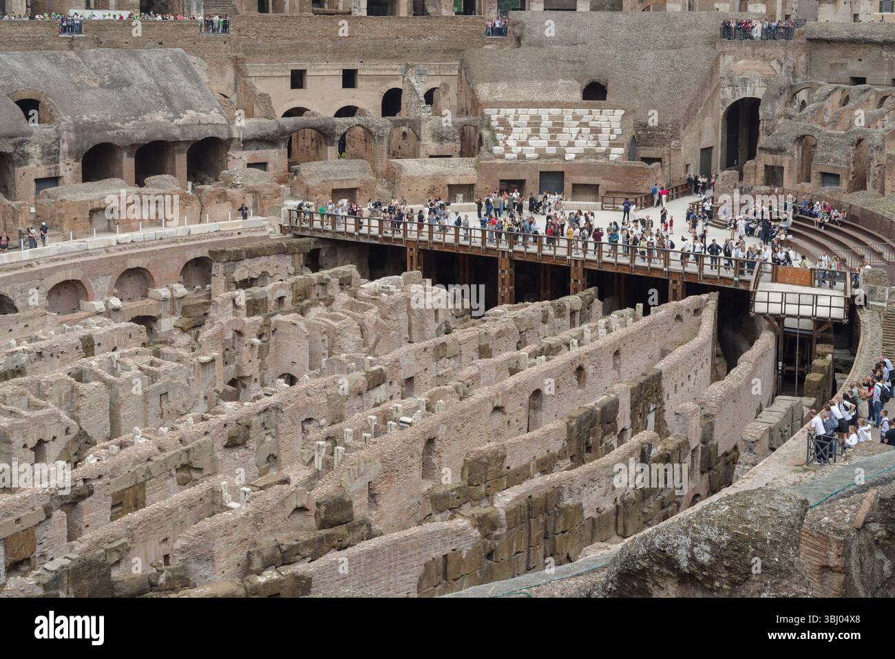 Inside of the Roman Colosseum amphitheatre Stock Photo - Alamy