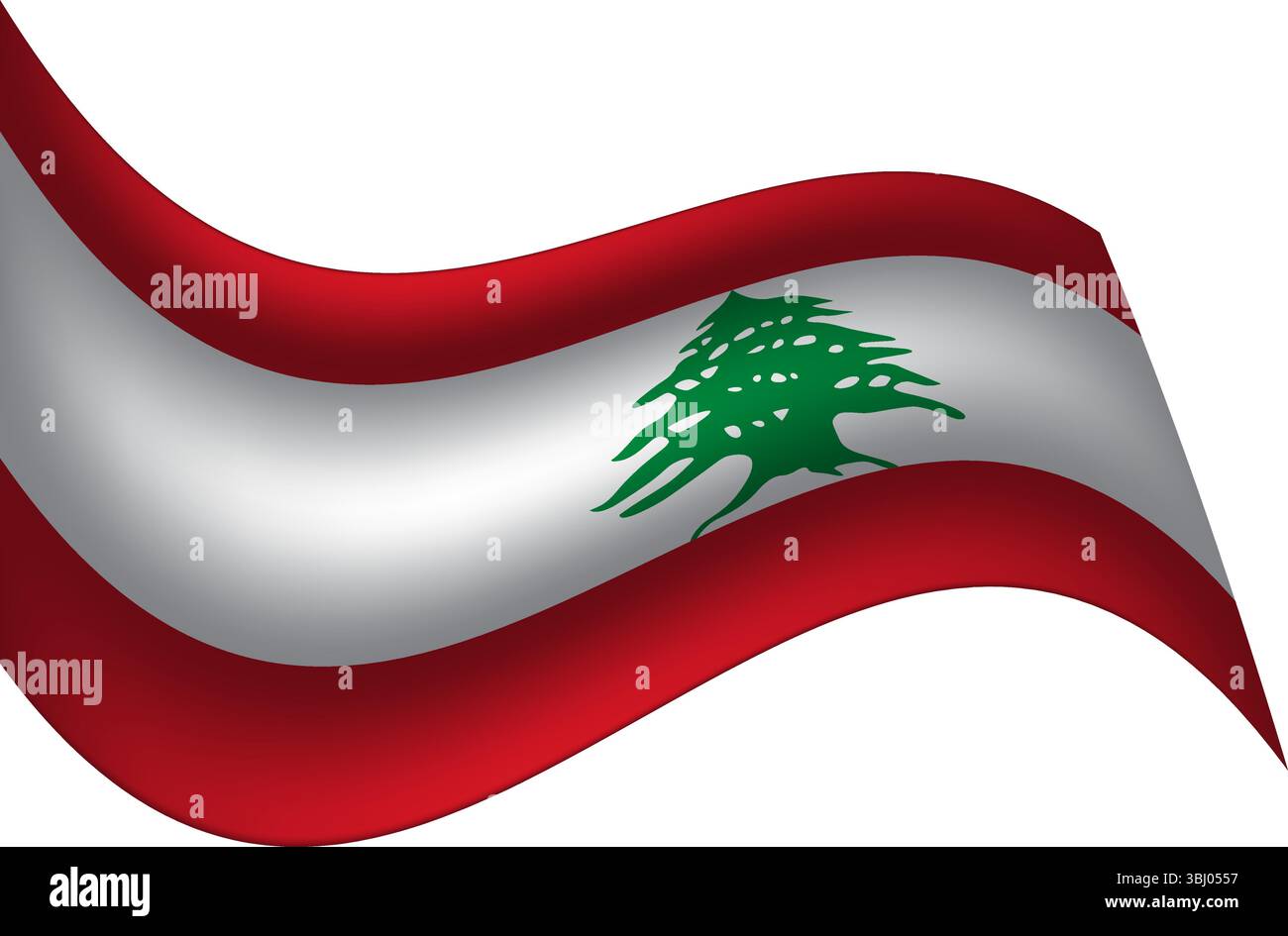 Waving Flag of Lebanon - National Symbol & Patriotism Stock Vector ...