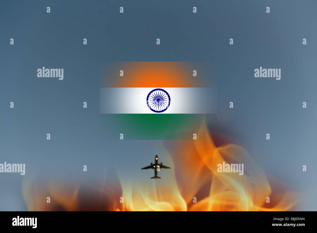 Passenger plane crashed in India. Plane crash 2025. Indian flag. fire ...