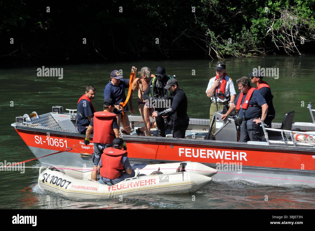 a fire department rescue diver with scuba equipment and gear fire ...
