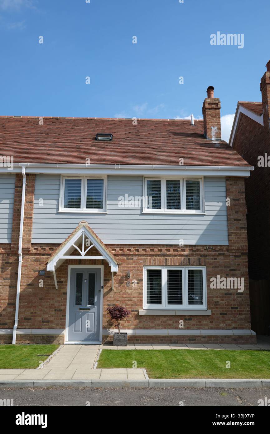 New build semi detached houses Stock Photo - Alamy