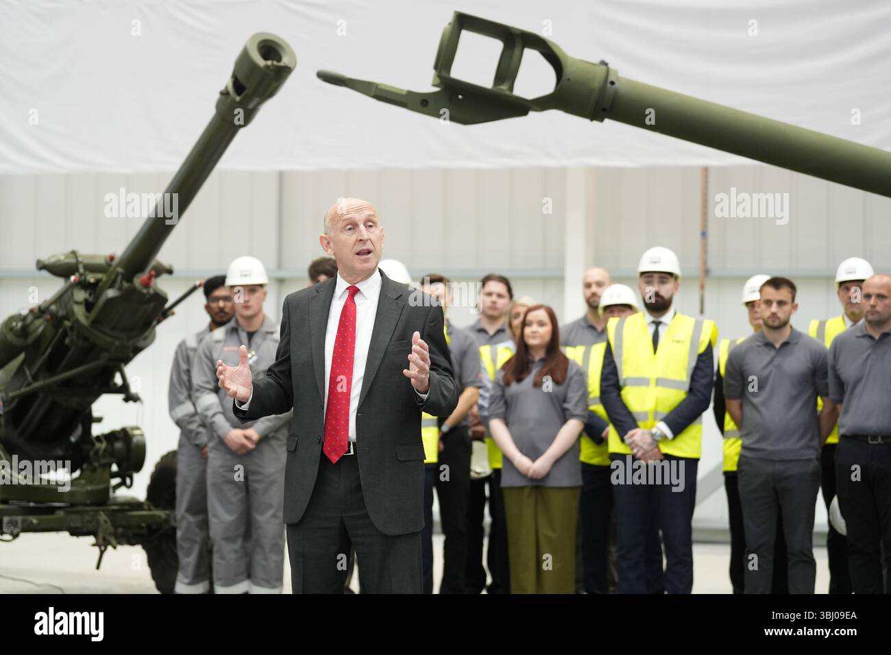 Defence Secretary John Healey during a visit to open the new BAE ...