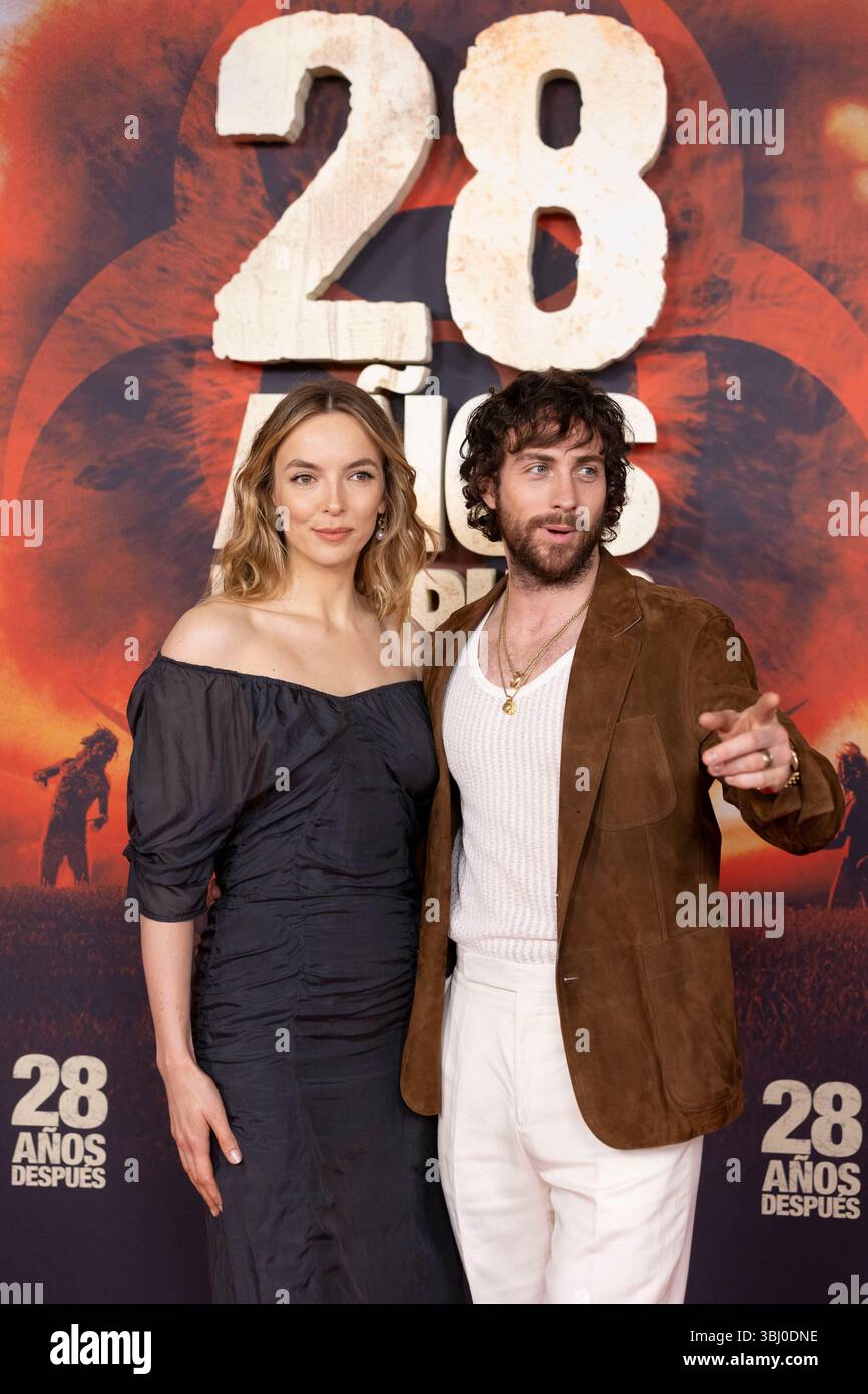 actress Jodie Comer and actor Aaron Taylor-Johnson attended the '28 ...