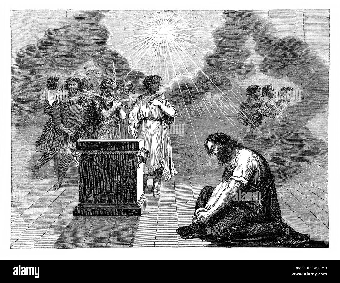 Illustration of Ezekiel's Vision of Judgment upon Jerusalem Ezekiel IX ...