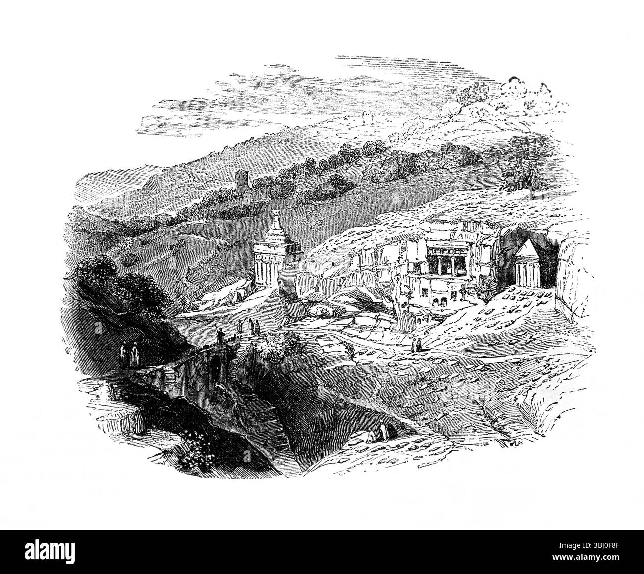 Valley of Jehoshaphat Showing Tombs of Absalom, Zacharias and St James ...