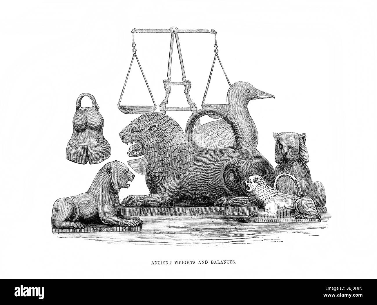 Illustration of Ancient Weights and Balances (Amos VIII.5) used in ...