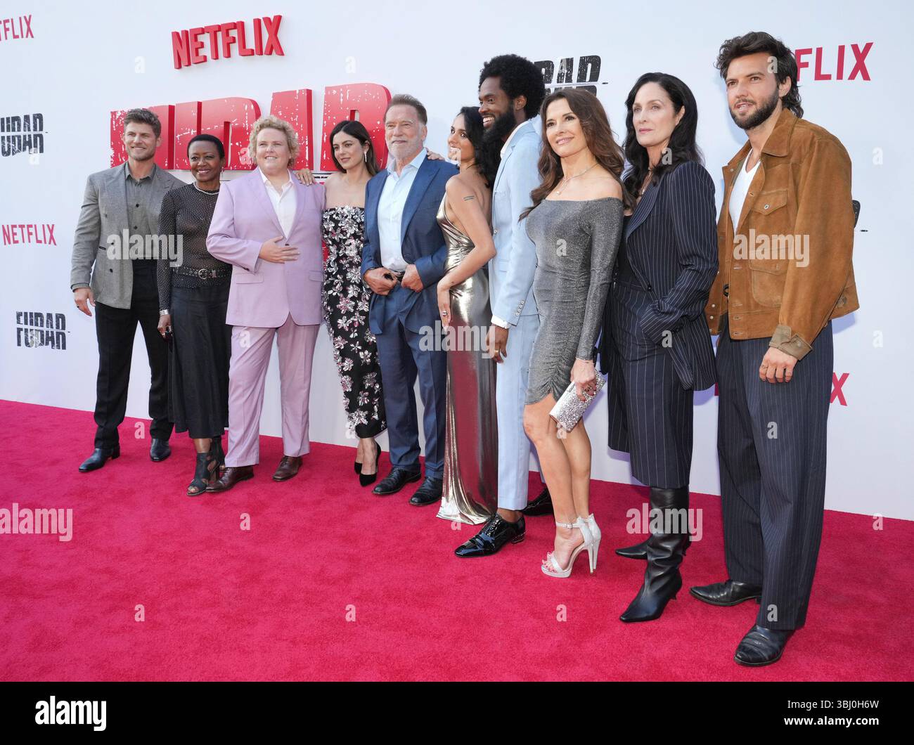Los Angeles, USA. 11th June, 2025. (L-R) FUBAR Cast - Travis Van Winkle, Barbara Eve Harris ...